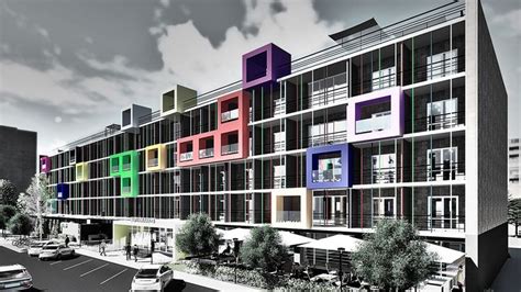 Tetris Building On Behance Building Parametric Design Parametric