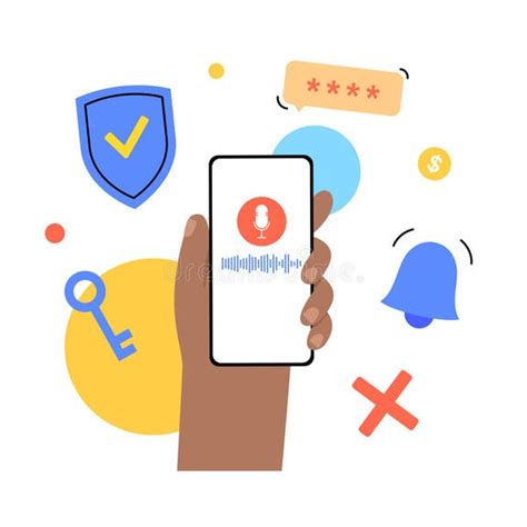 Voice Biometrics Technology Stock Vector Illustration Of Identity Security 346968553