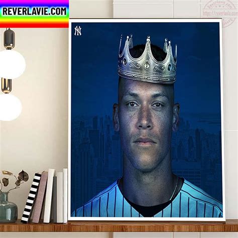 King Of New York Aaron Judge Re Signed New York Yankees Mlb Home Decor Poster Canvas Rever Lavie