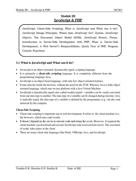 Module 3 18cs63 Pdf Ajax Programming Dynamic Web Page