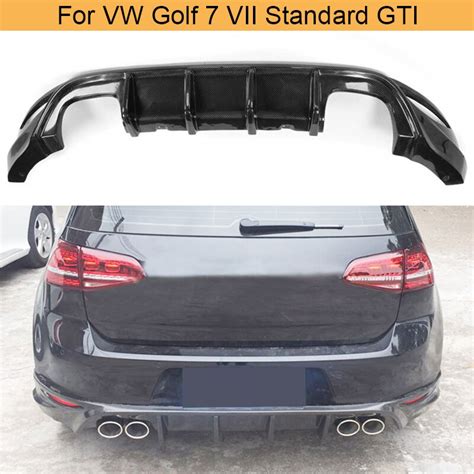 폭스바겐용 탄소 섬유 자동차 리어 범퍼 디퓨저 립 스포일러 폭스바겐 골프 7 vii mk7 표준 gti 14 16 리어 디퓨저