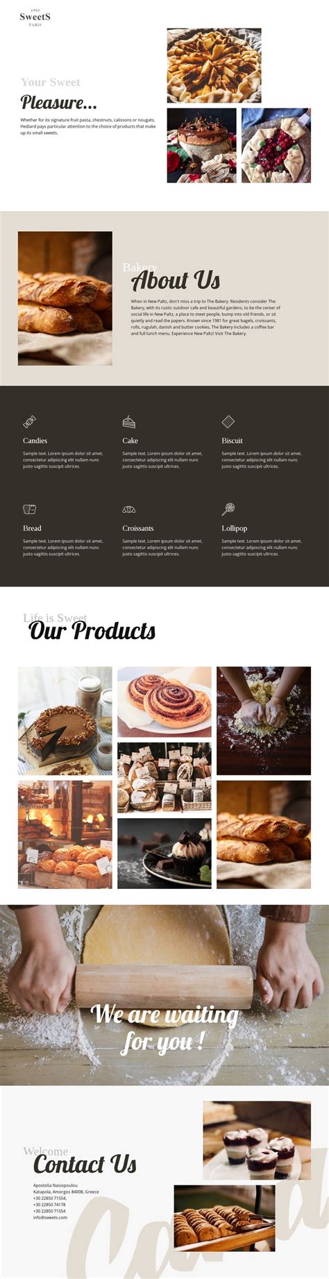 Cakes And Baking Food CSS Template By Nicepage
