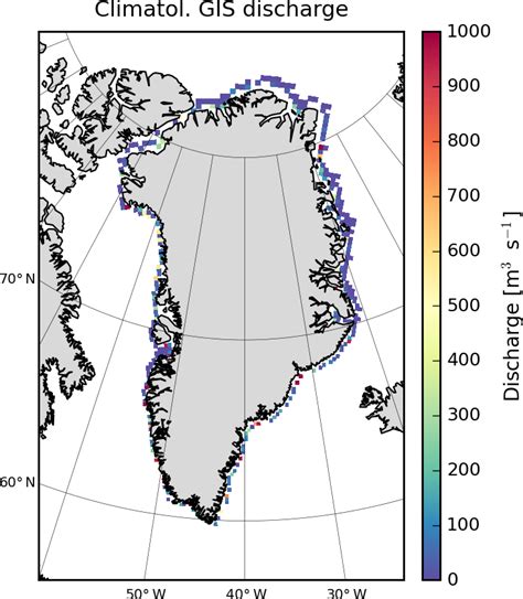 Spatial Distribution Of Annual Mean GIS Discharge Following The Download Scientific Diagram