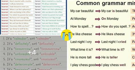 50 Most Common Mistakes Of ESL Babes Idioms And Phrases Confusing Words Common Grammar