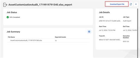 Exporting The Audit History Of An Asset