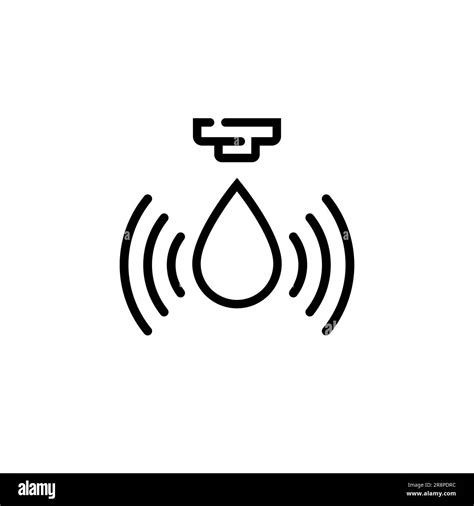 Water Sensor Vector Icon Water Flow Drop Control Sensor Logo Design