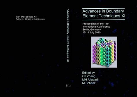 advances in boundary element techniques xi international