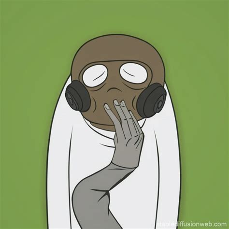 Reate A Cinematic Shot Of This Character In The Style And With The Background Of S T A L K E R