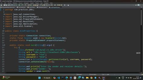 Pallipatekumar Kavya On Linkedin Java Jdbc Database Acidproperties Transactionmanagement