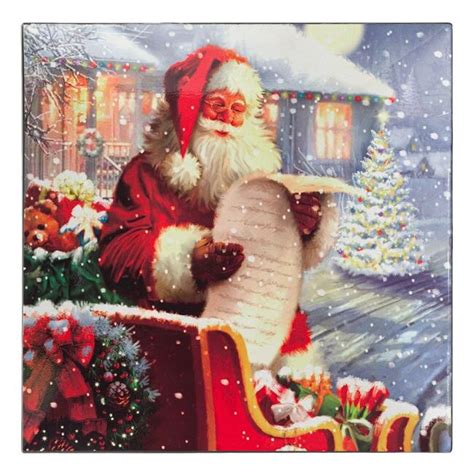 Декоративна чиния с Дядо Коледа 30х30х2 5см квадратна Emag Bg