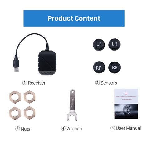 Portable Car USB TPMS With Internal Sensors For Android In Dash Navigation DVD Tire Pressure