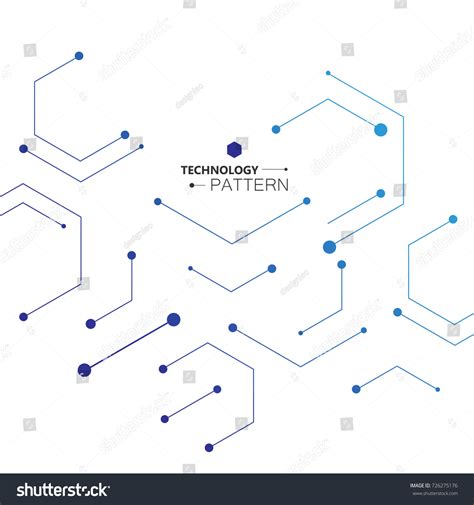 Molecular Structure Pattern Background Vector Technology Stock Vector Royalty Free 726275176