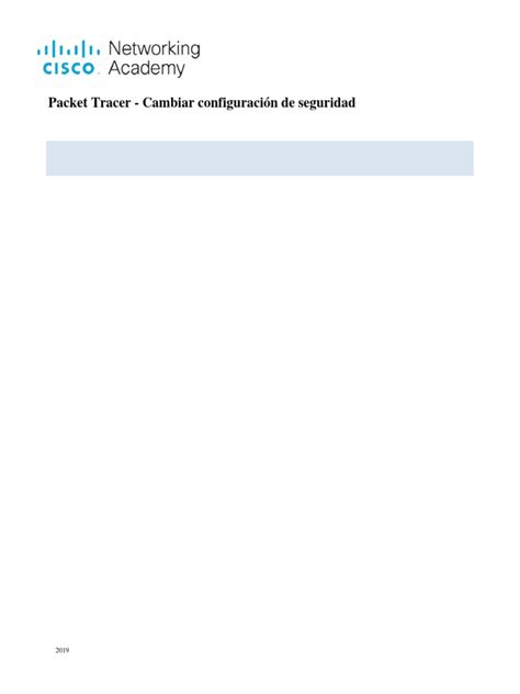 11 6 1 Packet Tracer Switch Security Configuration Pdf Conmutador