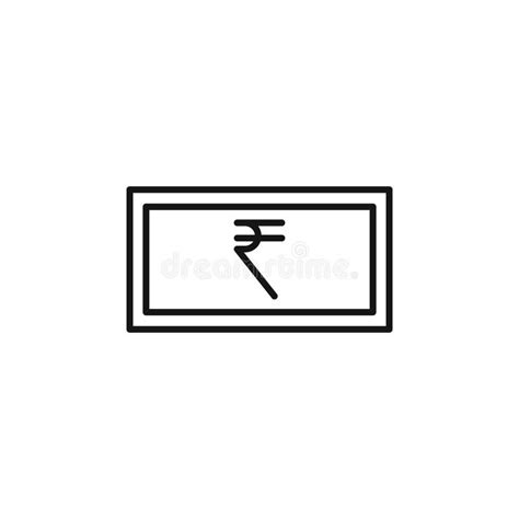 Indian Rupee Icon Thin Line Art Isolated Stock Illustration Illustration Of Editable Money