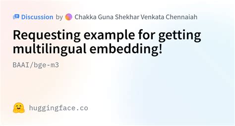 Baai Bge M3 · Requesting Example For Getting Multilingual Embedding