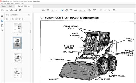 Bobcat 742b Loader Operation And Maintenance Manual 6720737