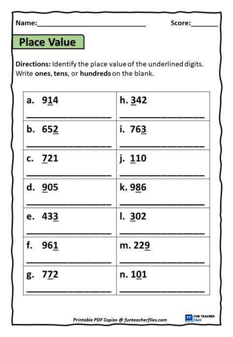 Place Value Worksheets 2nd Grade Adriansonfifth
