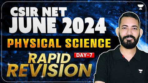 Csir Net June 2024 Physical Sciences Rapid Revision Csir Net Rahul Mehla Youtube