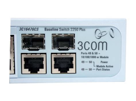 3com 3c16476cs 10 100mbps 1000mbps Baseline Switch 2250 Plus 48 Port 10 100 With 2 Gbic 48 X