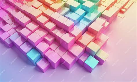 Premium Ai Image Wall Of Grid Cubes Gradient Background