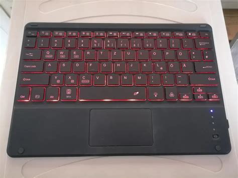 کیبورد بلوتوثی تاچ پد دار نور پس زمینه هفت رنگ