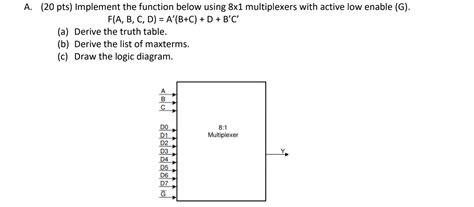 Solved A 20 Pts Implement The Function Below Using 8x1