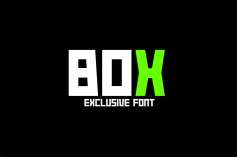 Box Typeface Font Graphicfresh