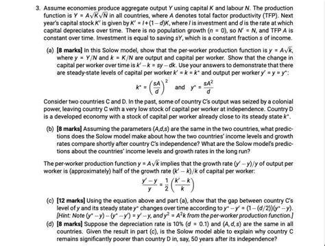 2 3 Assume Economies Produce Aggregate Output Y