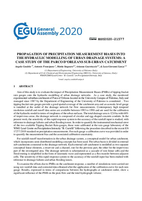 Pdf Propagation Of Precipitation Measurement Biases Into The