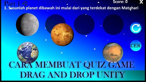 Unity Tutorial Membuat Game Quiz Drag And Drop Menggunakan Unity 2017 Youtube