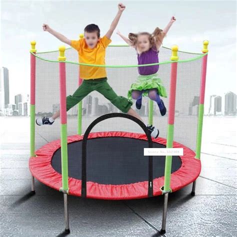 1001 실내 어린이 원형 트램폴린 가족 장난감 작은 바운싱 침대 가정용 점프 바운스 침대 보호용 와이어 그물 포함트램폴린 Aliexpress