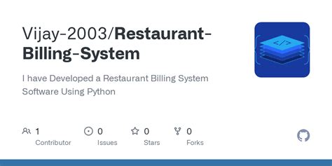 Github Vijay 2003restaurant Billing System I Have Developed A Restaurant Billing System