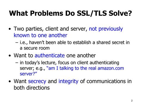 PPT Secure Sockets Layer SSL Transport Layer Security TLS PowerPoint Presentation ID