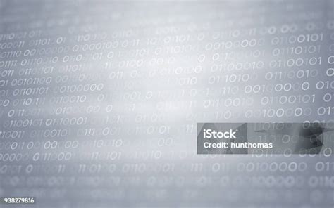 3d 추상 흰색 이진 코드 미래 정보 기술 그림 렌더링 배경 이진법에 대한 스톡 사진 및 기타 이미지 이진법 0 가상현실 Istock