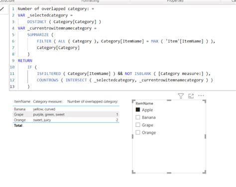 Solved Dax Function To Count Matched Text Values Among Ro