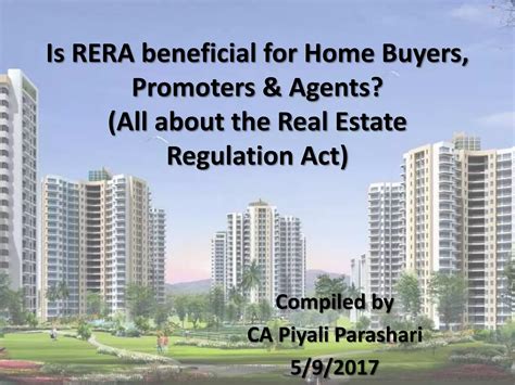 Real Estate Regulation Act India Rera Ppt