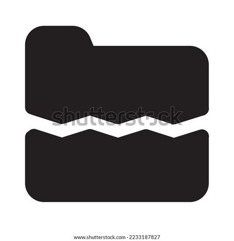 Restrict Folder Icon Solid Style Stock Vector Royalty Free 2233187827 Shutterstock