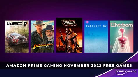 Amazon Prime Gaming November 2022 Free Games