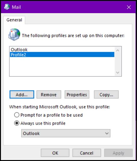 configuring a new profile for messaging j street lims