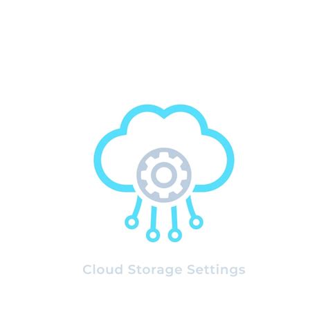 Premium Vector Cloud Storage Settings Vector Icon