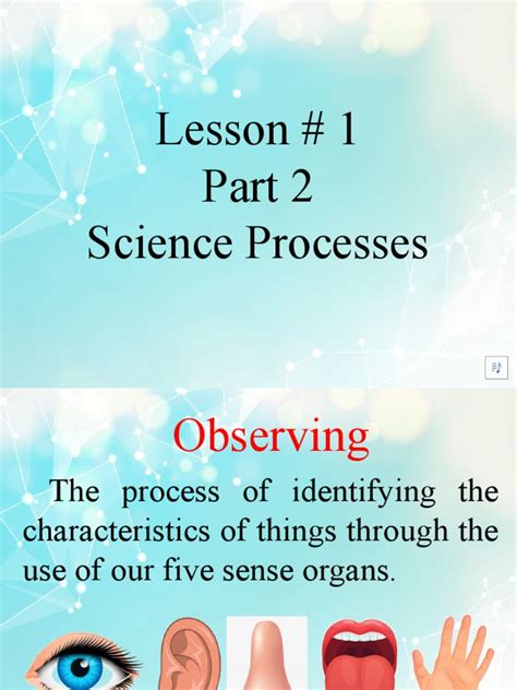 Lesson 1 Science Processes Aug 27 Pdf Behavior Modification