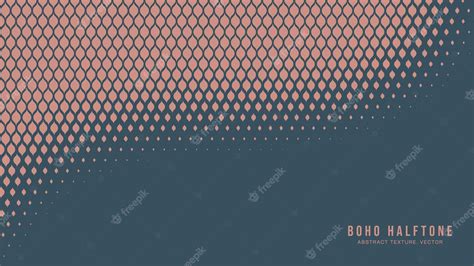Premium Vector Boho Style Modern Half Tone Vector Curve Border