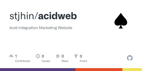 github stjhin acidweb acid integration marketing website