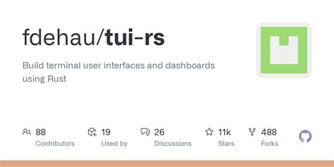 github fdehau tui rs build terminal user interfaces and dashboards using rust