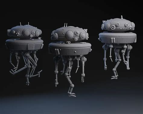 🤖 Imperial Viper Probe Droid 3d Model・ Obj File For 3d Printing・cults