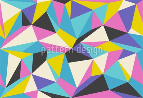 Geometric Polygon Seamless Vector Pattern Design