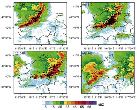 Composited Radar Reflectivity And Corresponding Lightning Within 6 Min