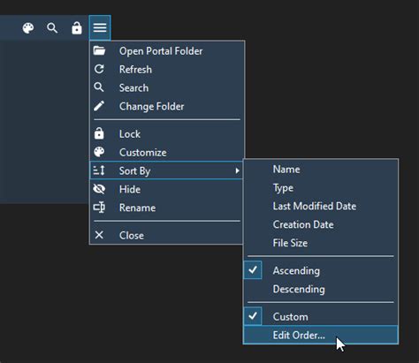 Use A Custom Sort Order Portals Desktop Organization