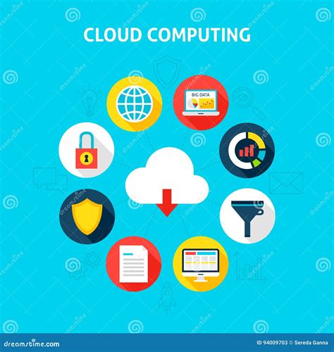 Concept Cloud Computing Stock Vector Illustration Of Collection 94009703