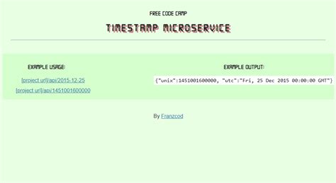Github Franzcodtimestampmicroservicefcc